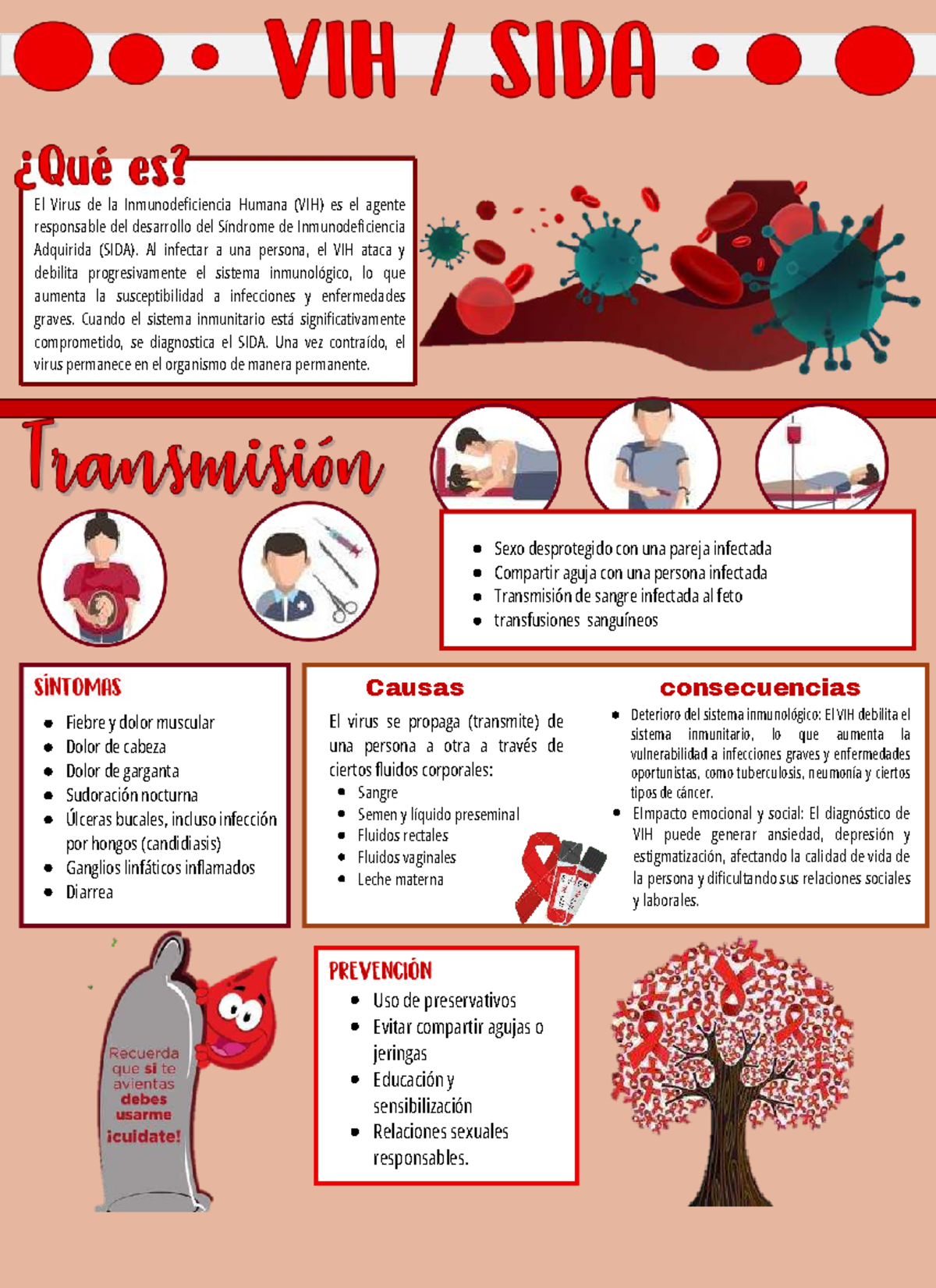 VIH SIDA - Infografía sobre el VIH.pdf - El Virus de la Inmunodeficiencia Humana (VIH) es el ...