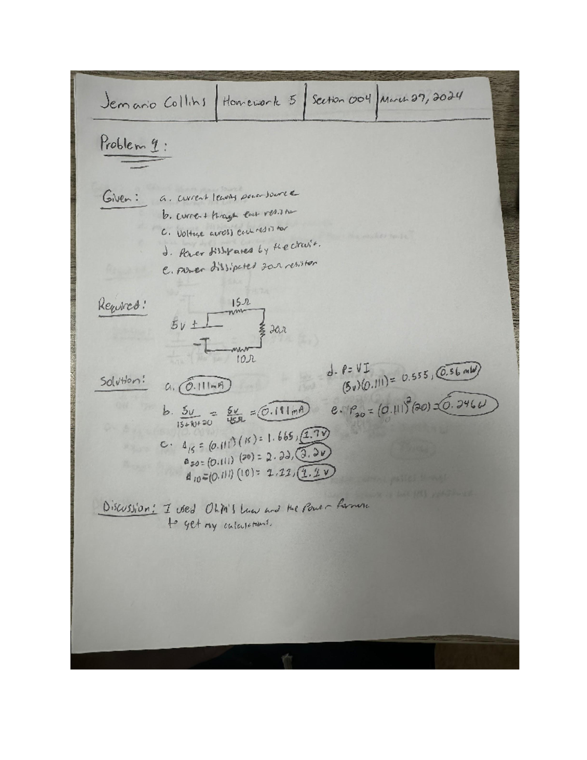 HW 5 - Engg Homework Assignment Analysis and Solutions - Studocu