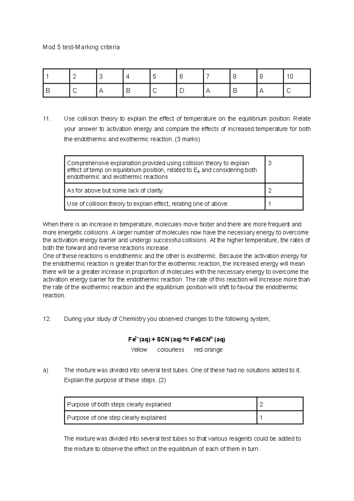 Mod 5 test-Marking criteria - Mod 5 test-Marking criteria 1 2 3 4 5 6 7 ...