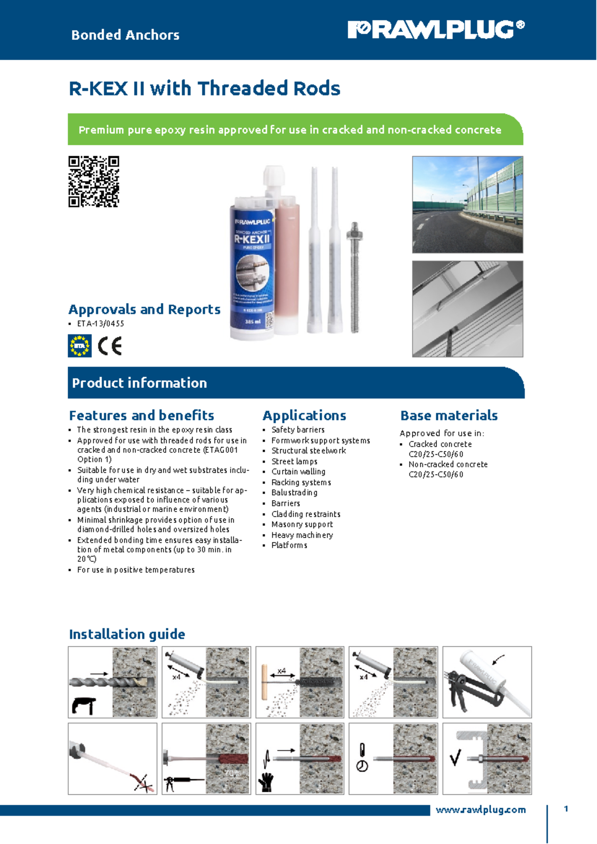 En 22393 r kex ii pure epoxy resin thread - R-KEX II with Threaded Rods ...