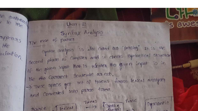 Unit 402: Compiler Design - Analysis and Techniques - Studocu