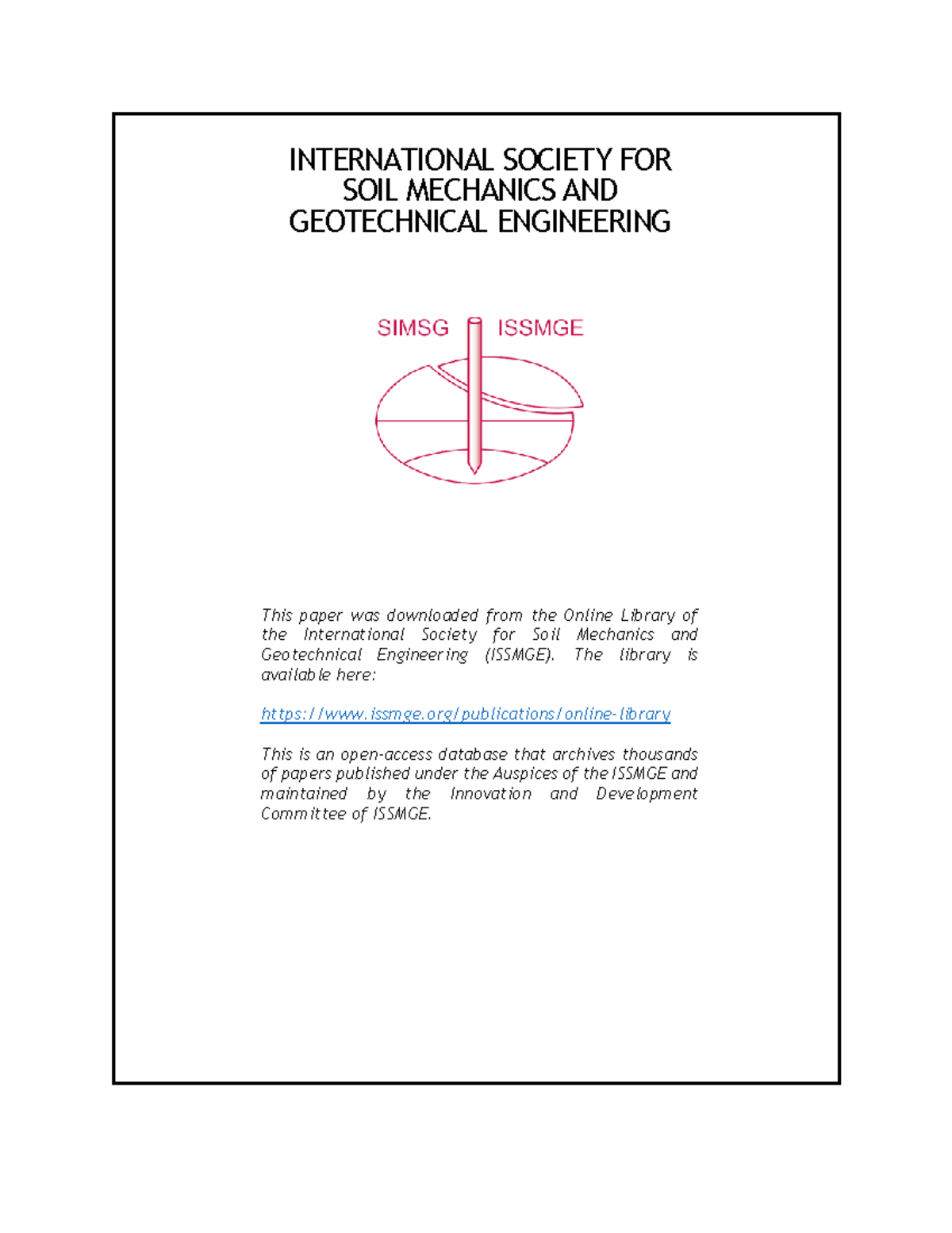 Max Allowable Settlement of Structures: ISSMGE Insights (1957) - Studocu