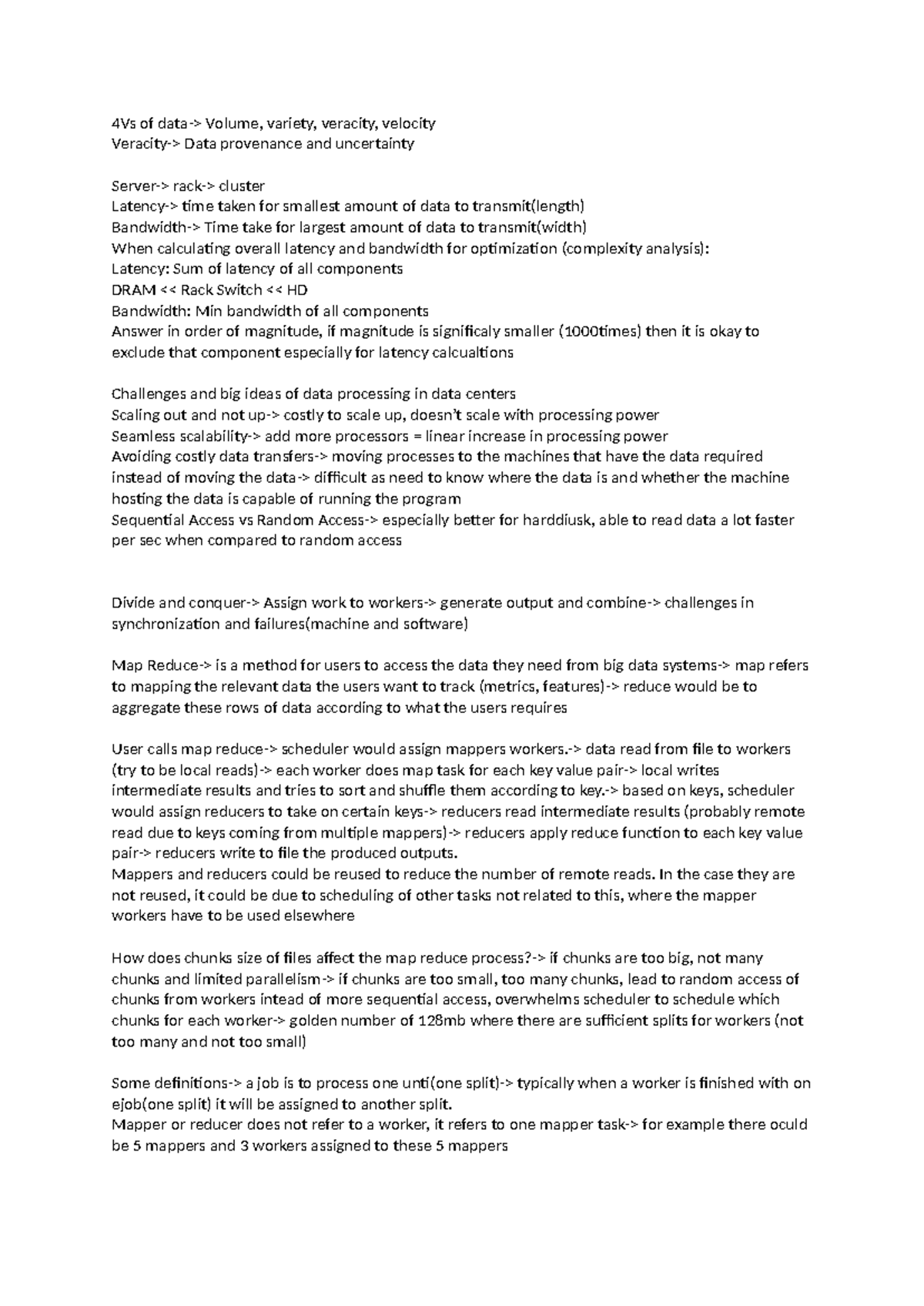CS4225 study notes - Summary Big Data Systems for Data Science - 4Vs of ...