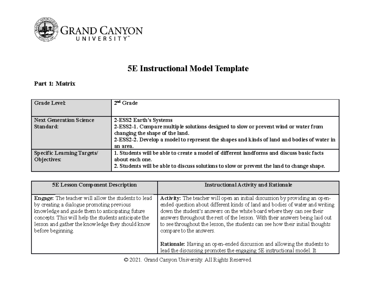 Components of the 5E Instructional Model - 5E Instructional Model ...