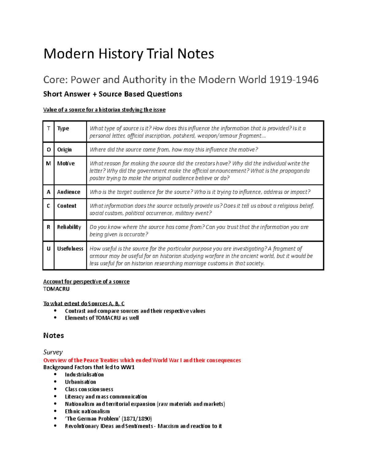 HSC Modern History Notes: Nazi Regime and Dictatorships Analysis - Studocu