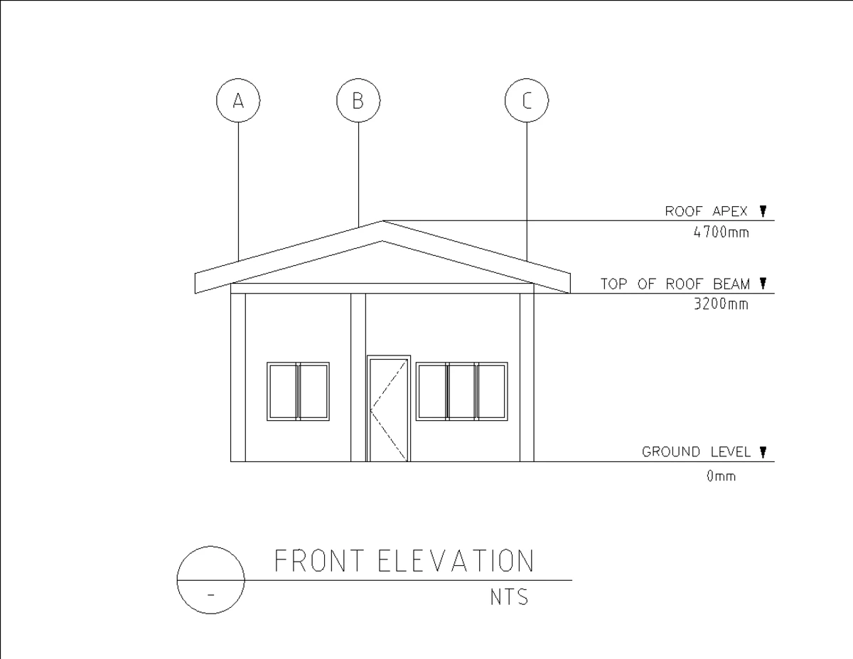 1 - THIS IS A SIMPLE FLOOR PLAN AND ELEVATIONS FOR ONE STOREY HOUSE ...
