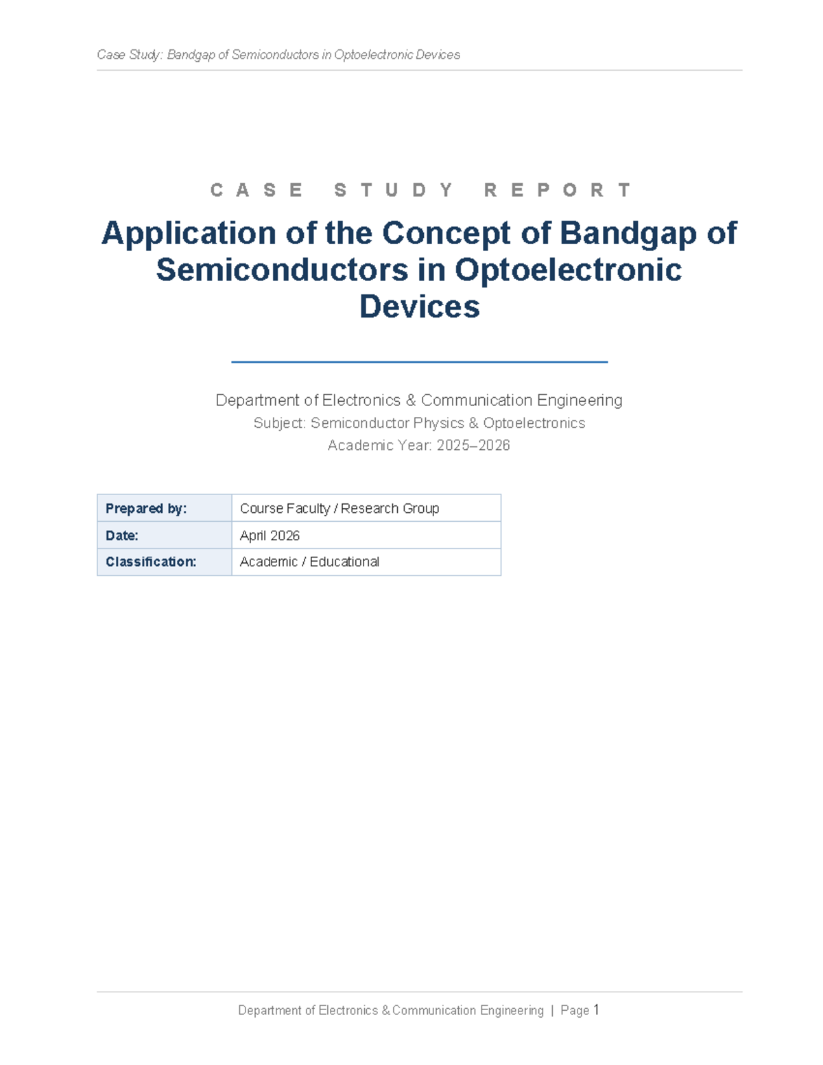 Case Study: Bandgap Engineering in Optoelectronic Devices (ECE 2026 ...