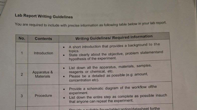CHM271 Lab Report Writing Guidelines and Structure - Studocu