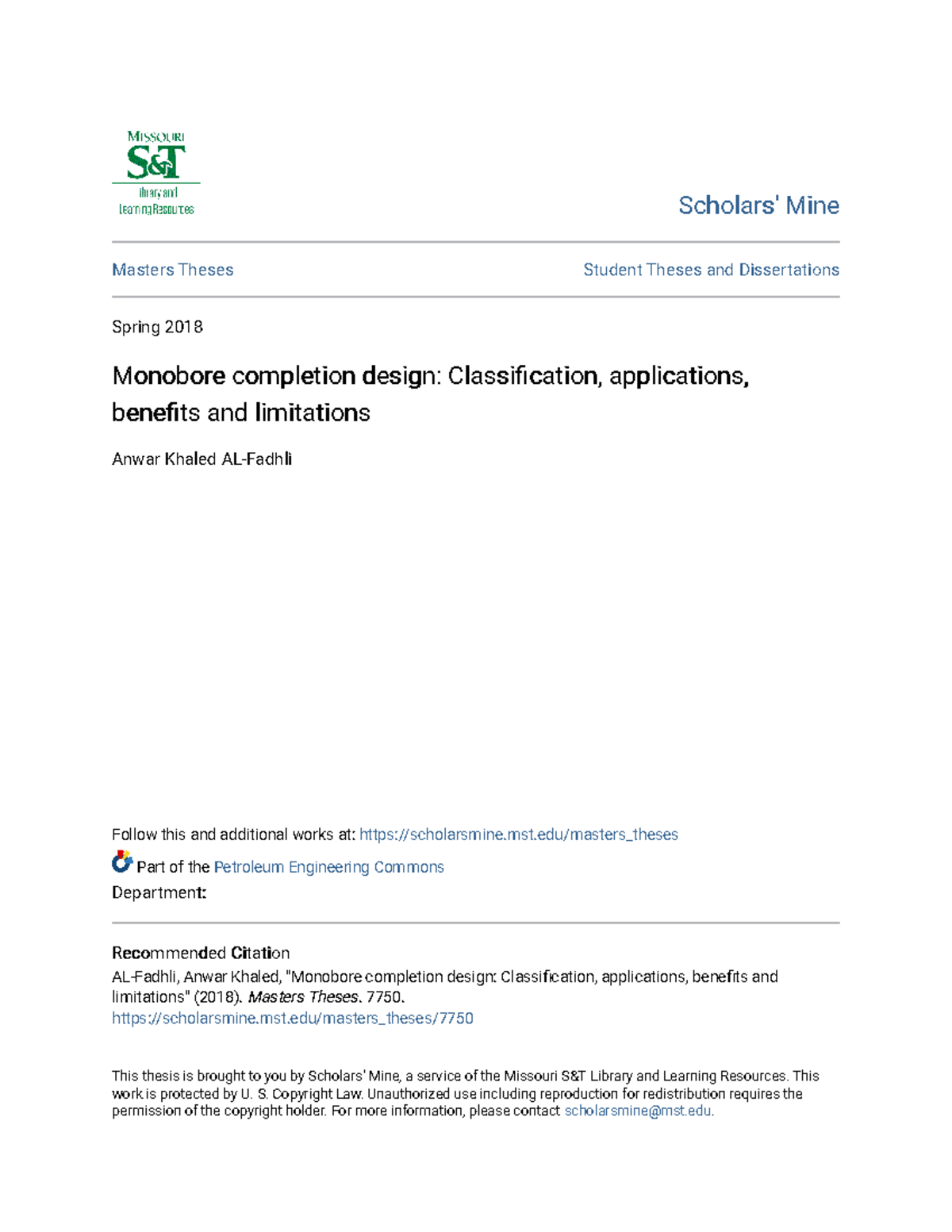 Monobore Completion Design: Classification & Applications Benefits ...