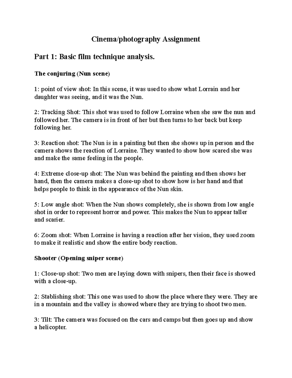 Humanities Assignment Final: Film Technique and Mise-en-scene Analysis ...