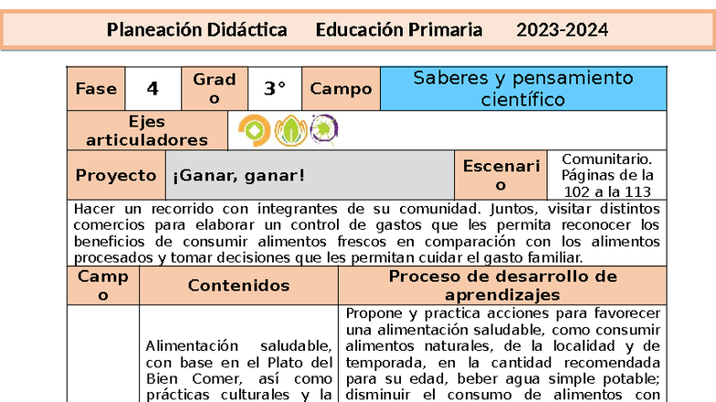 3er Grado Enero - 03 Ganar, ganar (2023-2024) - Fase 4 Grad o 3° Campo ...