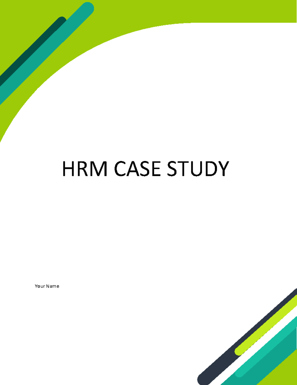 Hrm - jbh - Computer Science and Engineering - HRM CASE STUDY Your Name ...