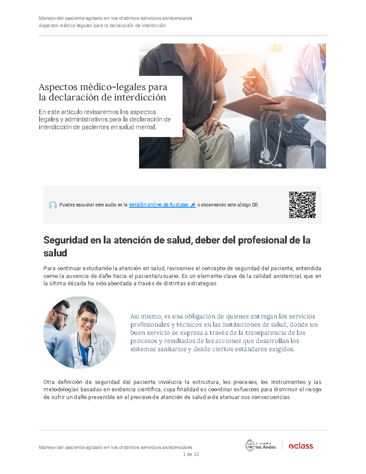 Manejo del Paciente Agitado y Aspectos Legales en Salud - Studocu