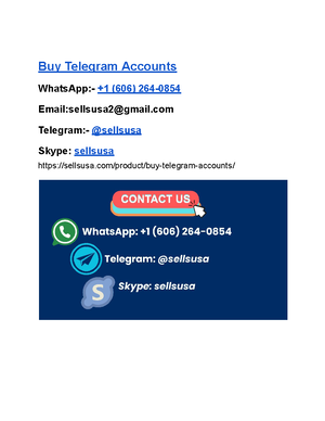 Buy Telegram Accounts-1 - Buy Telegram Accounts WhatsApp:- +1 (606) 264 ...