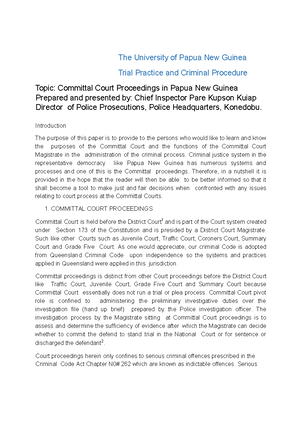 [Solved] What is double jeopardy in PNG context - Trial Practice and ...