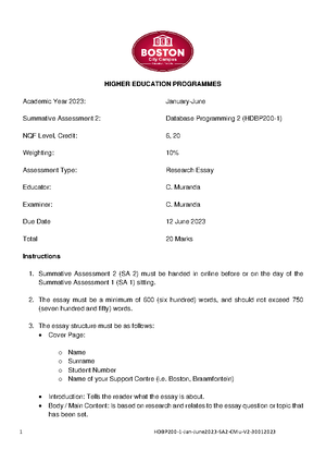[Solved] Database design is designing the structure of a database in a - Database* - Studocu
