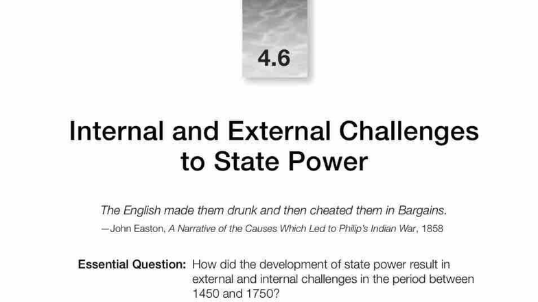 APWH 4.6: Internal and External Challenges to State Power (1450-1750 ...