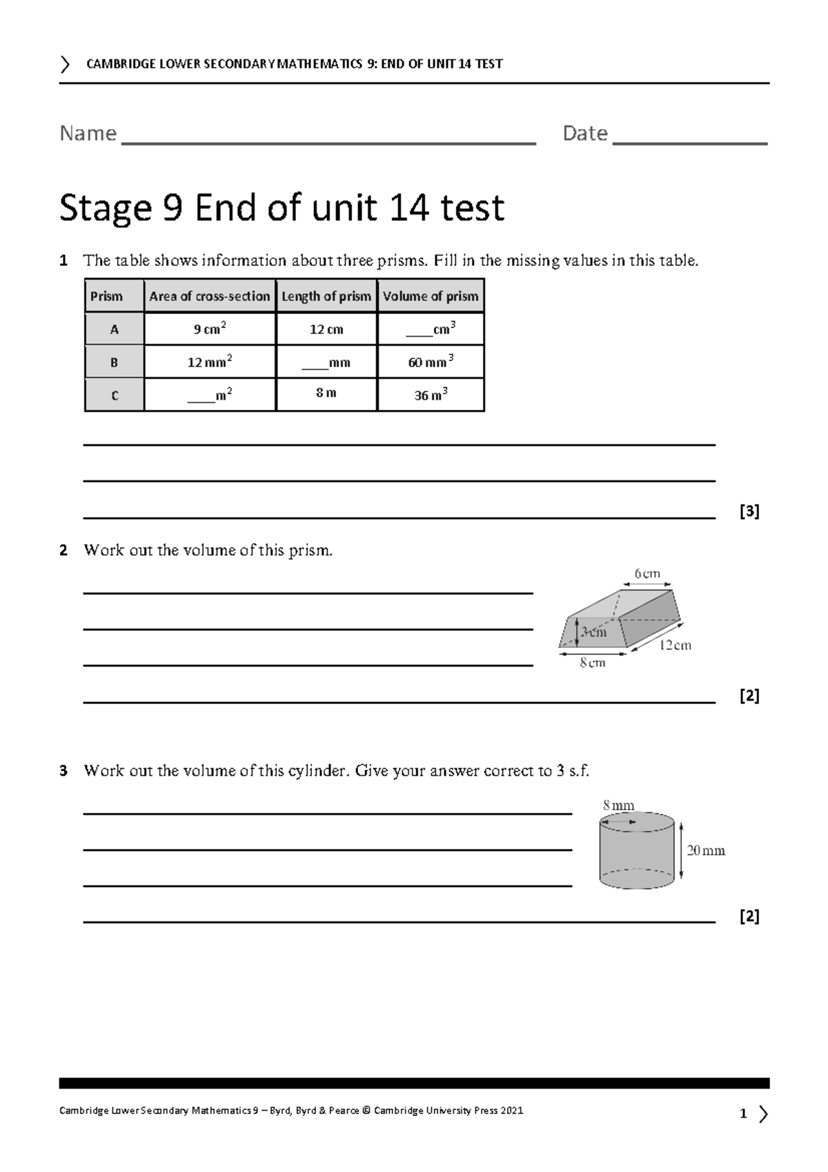 774623419 Unit 14 End of Unit Mathematics Test Summary - Studocu
