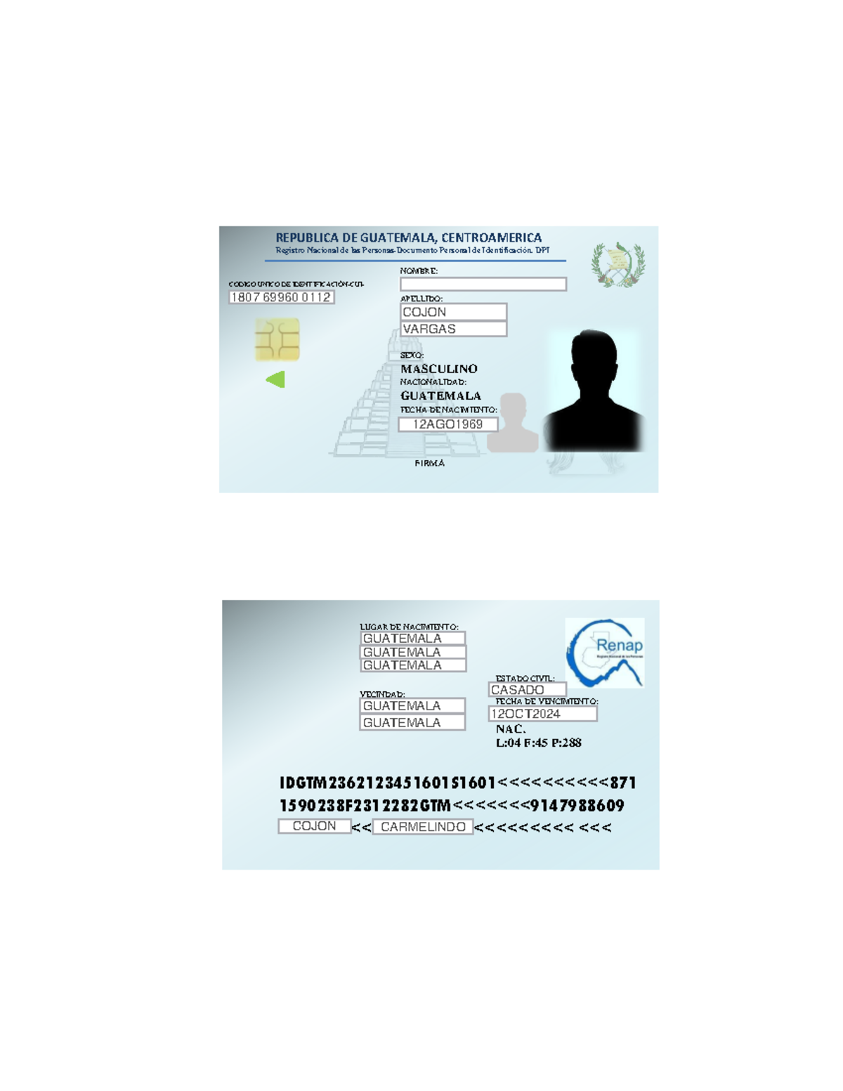 DPI Editable Document - Guatemala Personal ID Information - Studocu