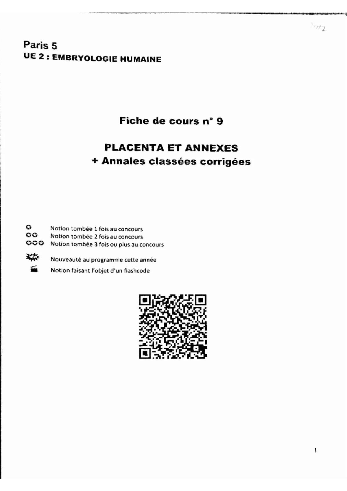 FC6 - cours d'embryologie paris Descartes - UE2: Embryologie - Studocu