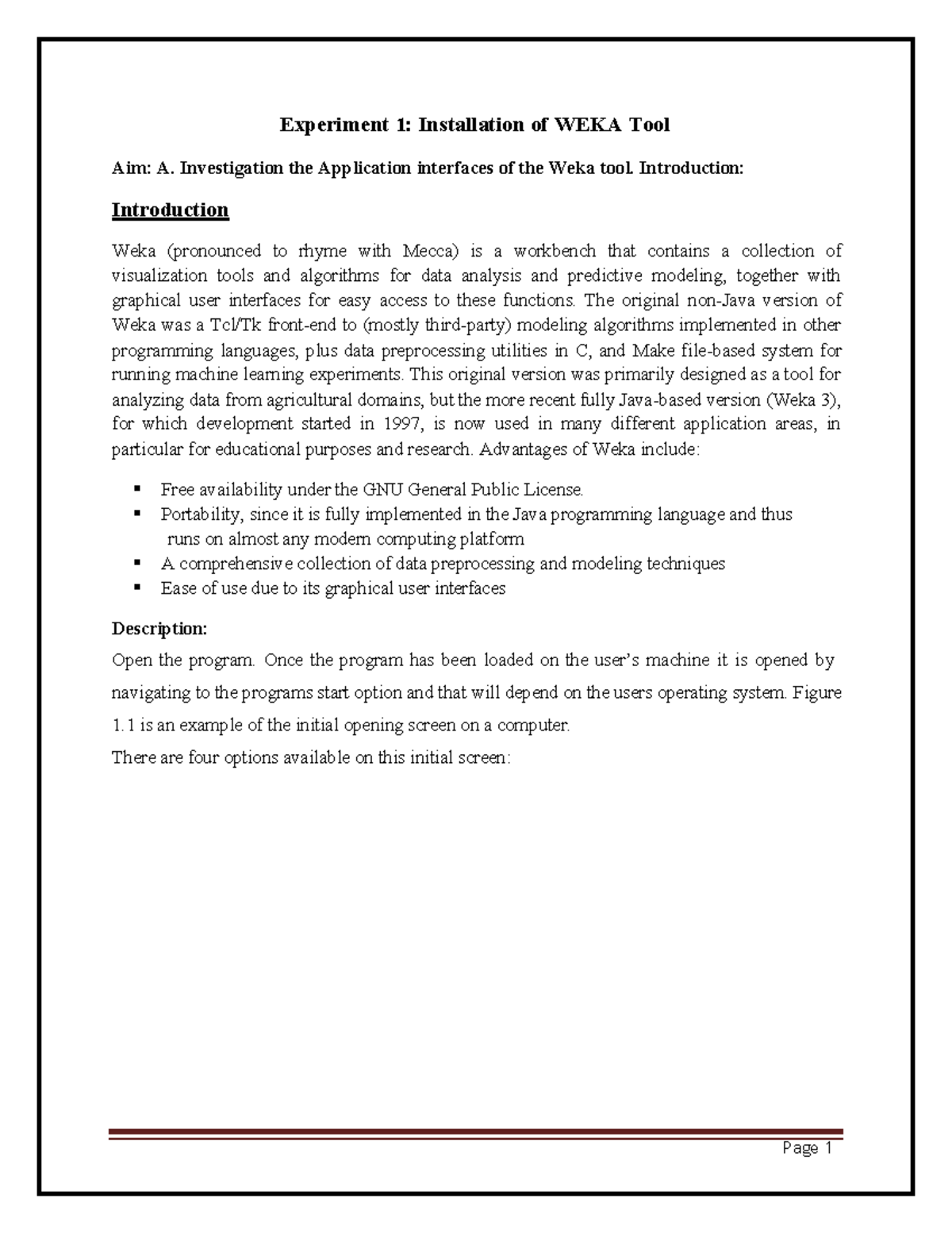 DMBI Lab: WEKA Tool Installation & Dataset Preprocessing Guide - Studocu