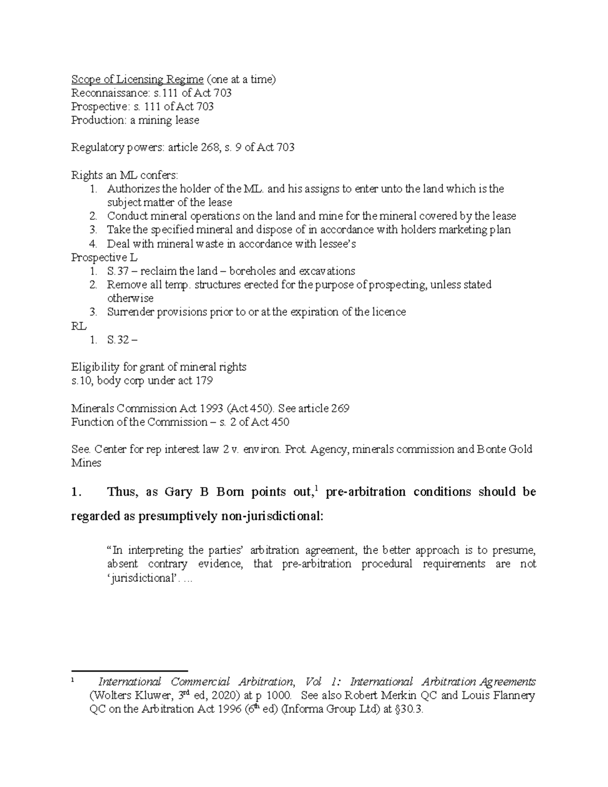 Natural Resource Class 3: Licensing Regime & Mining Lease Overview ...