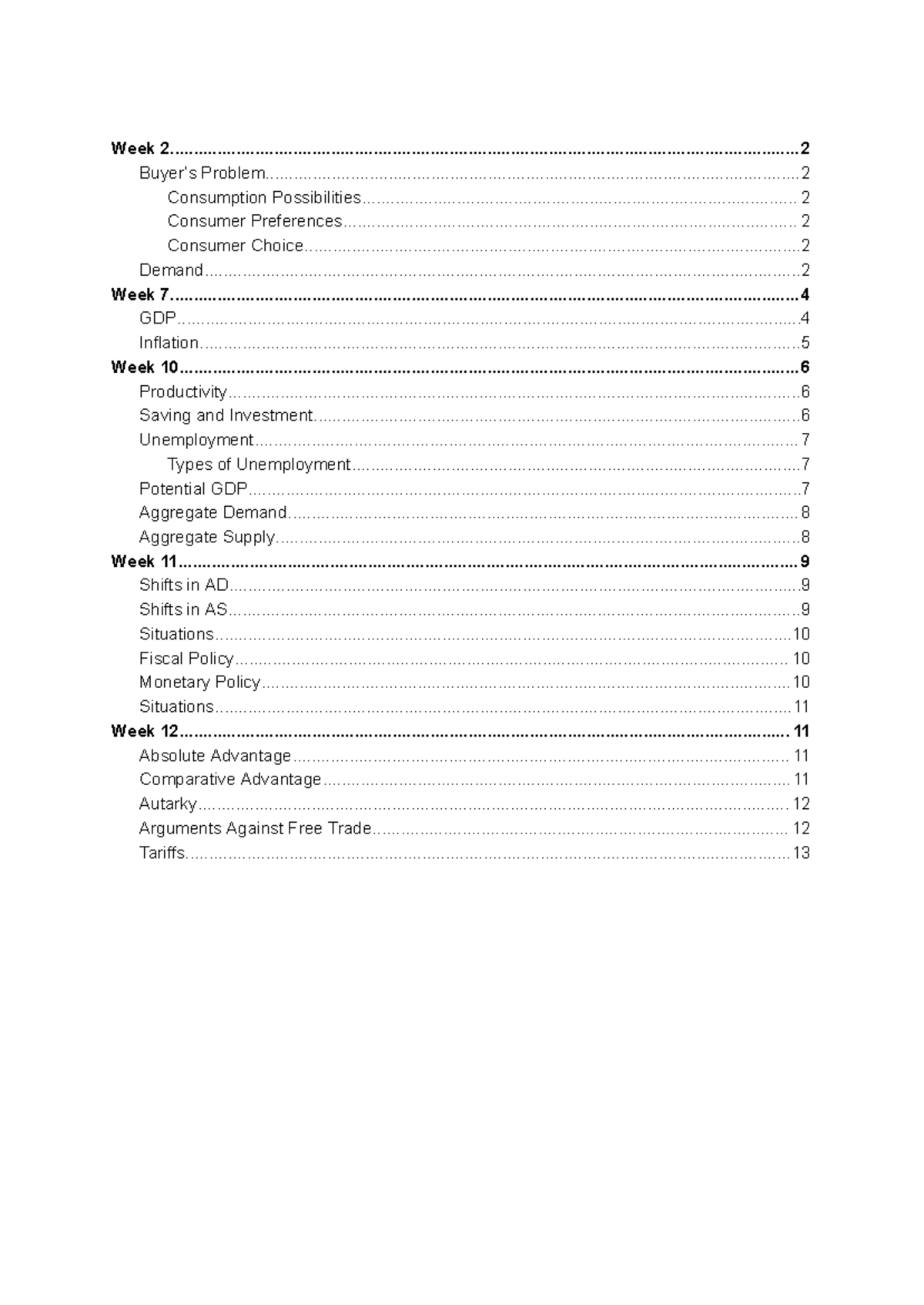 ECO 101: Consolidated Notes on Economic Concepts and Policies - Studocu
