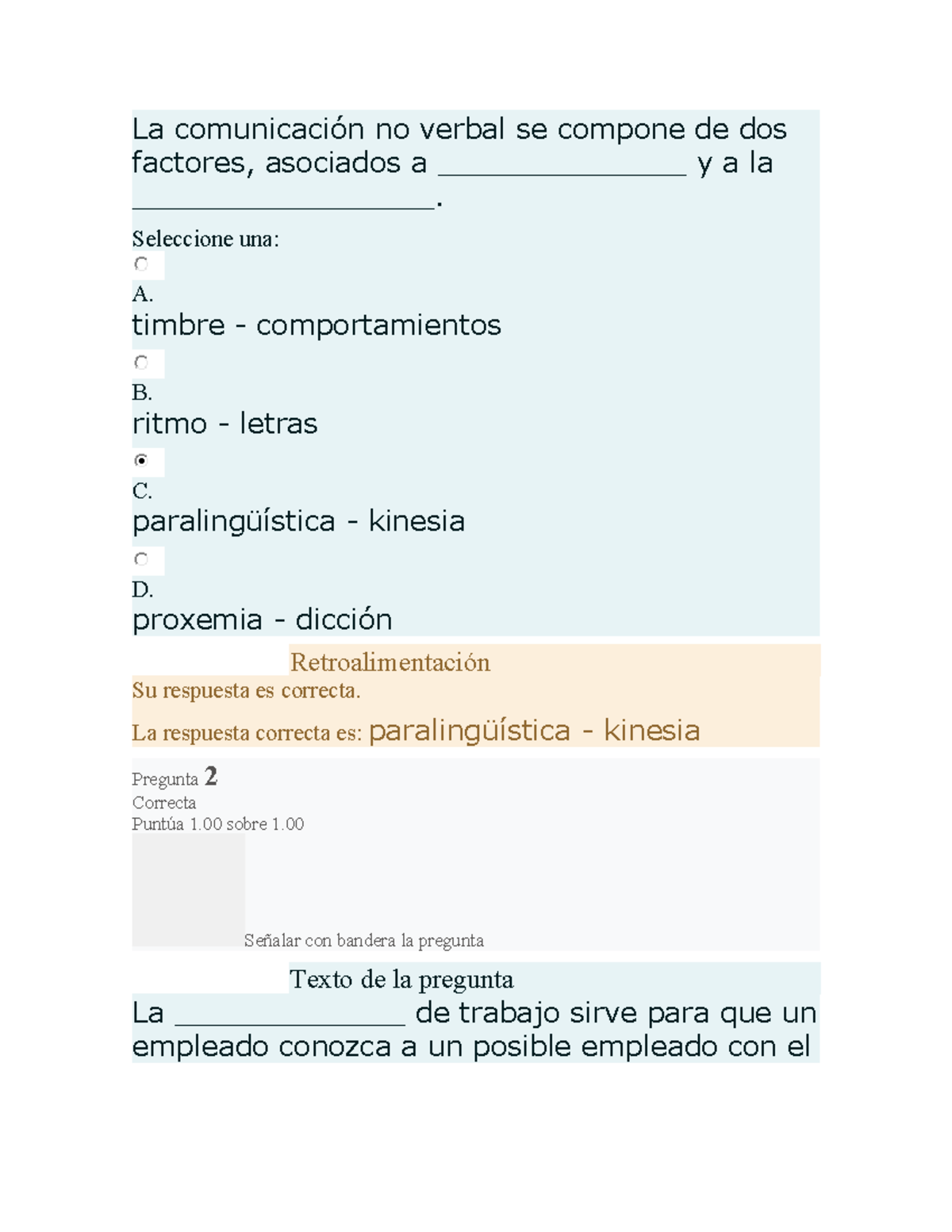 La comunicación no verbal - hhbbb - Studocu