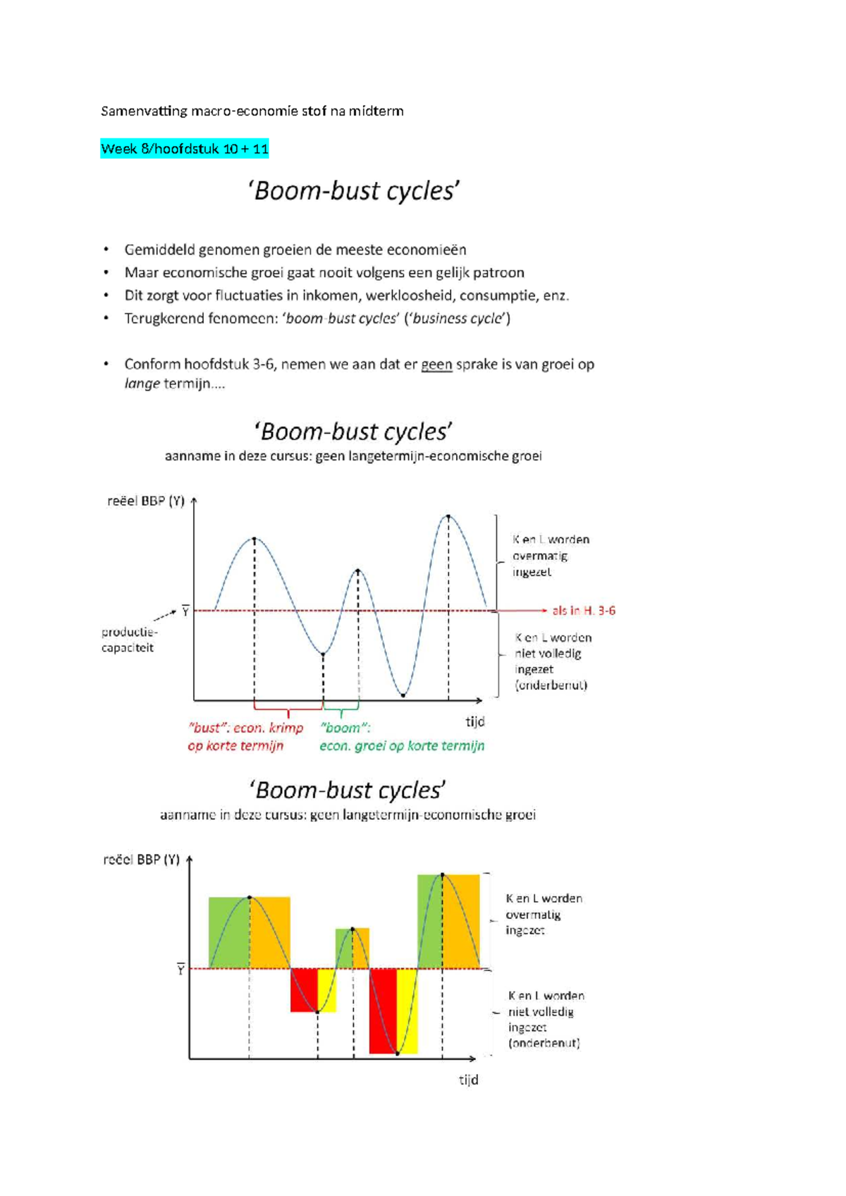 Samenvatting macro-economie stof na midterm - Macro-Economie 1 voor EBE ...