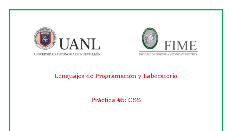 Práctica CSS - Lenguajes de Programación (Práctica #6) - Studocu