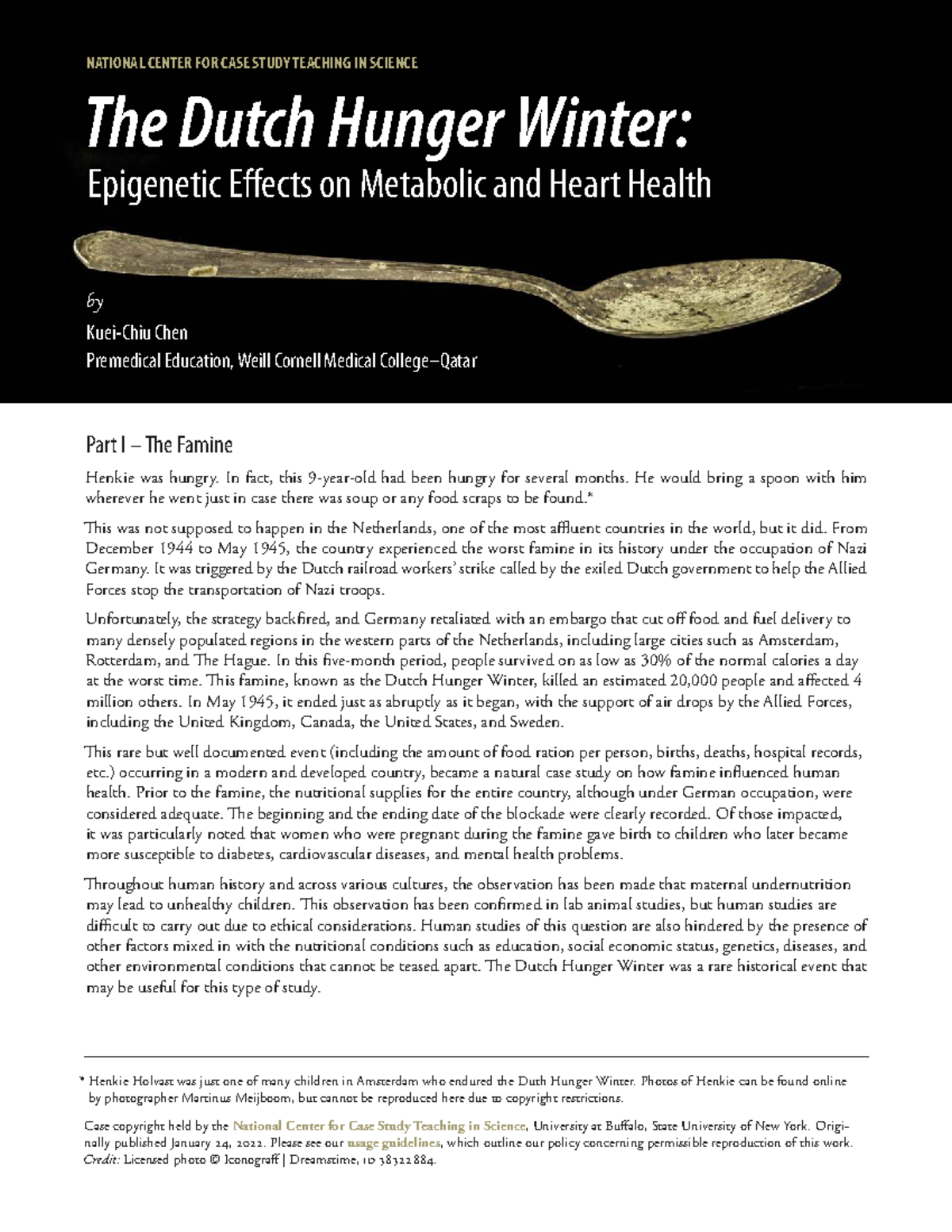 Dutch Hunger Winter Case Study: Epigenetic Impacts on Health - Studocu