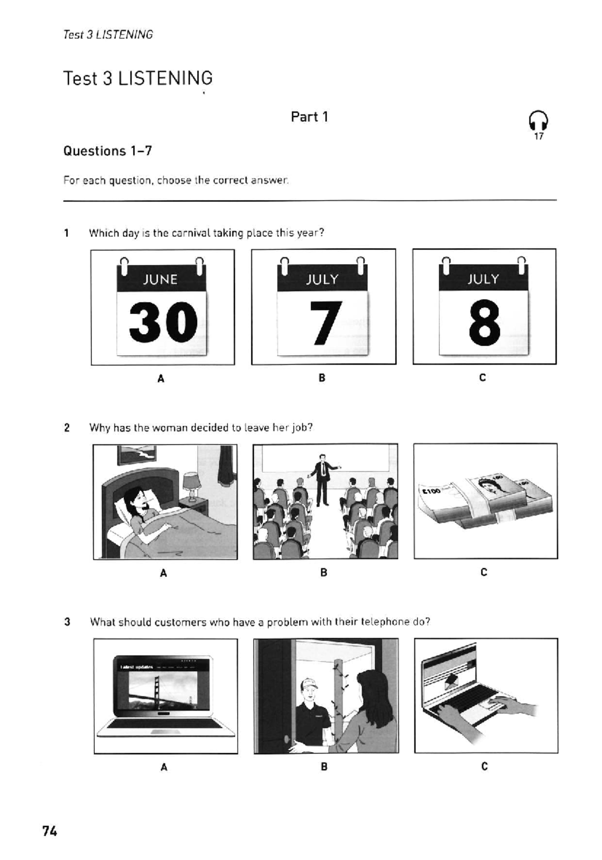 Listening Practice Day 3: Test 3 Listening Questions - Studocu