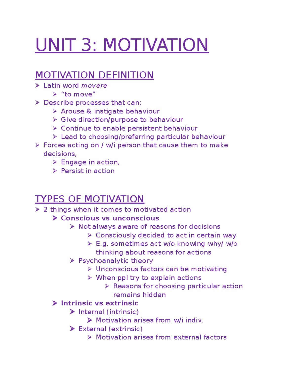 UNIT 3 - PYC1502 Notes from the official UNISA study guide. I got ...