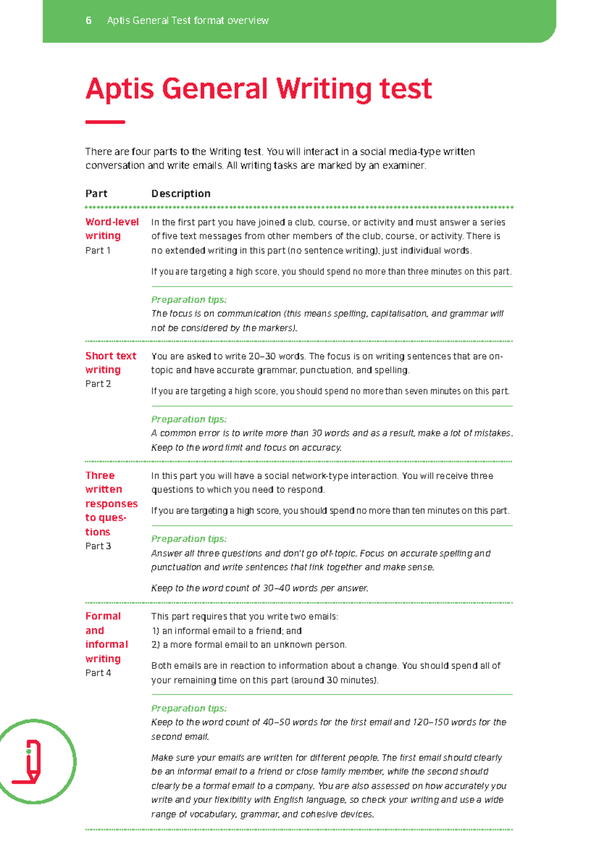 Aptis General Writing Test Format Overview and Preparation Tips - Studocu