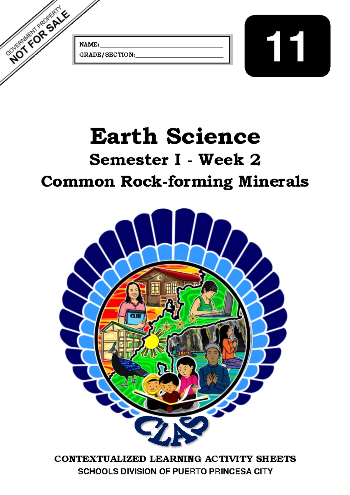 CORE 11 Earth Science Q1 CLAS2: Common Rock-Forming Minerals - Studocu