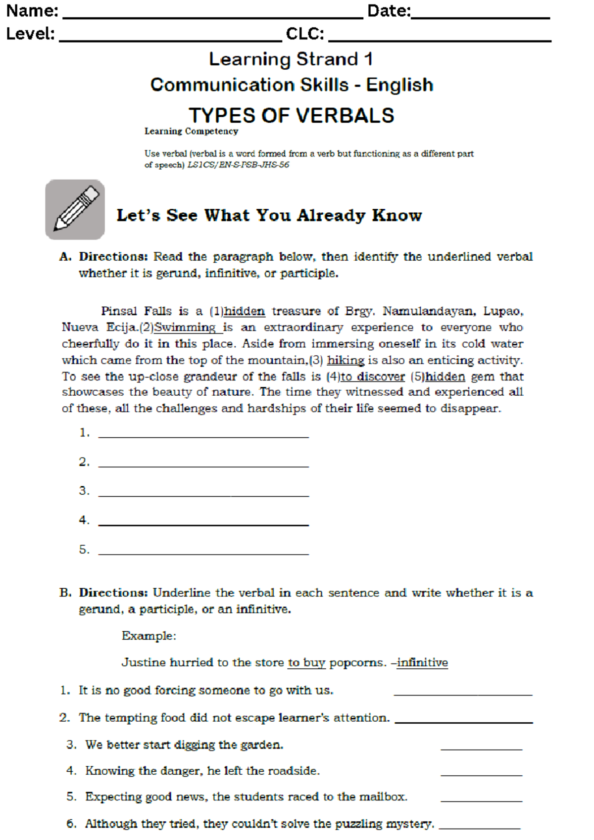 LS1E Types of Verbals: Gerunds, Infinitives, and Participles Explained ...