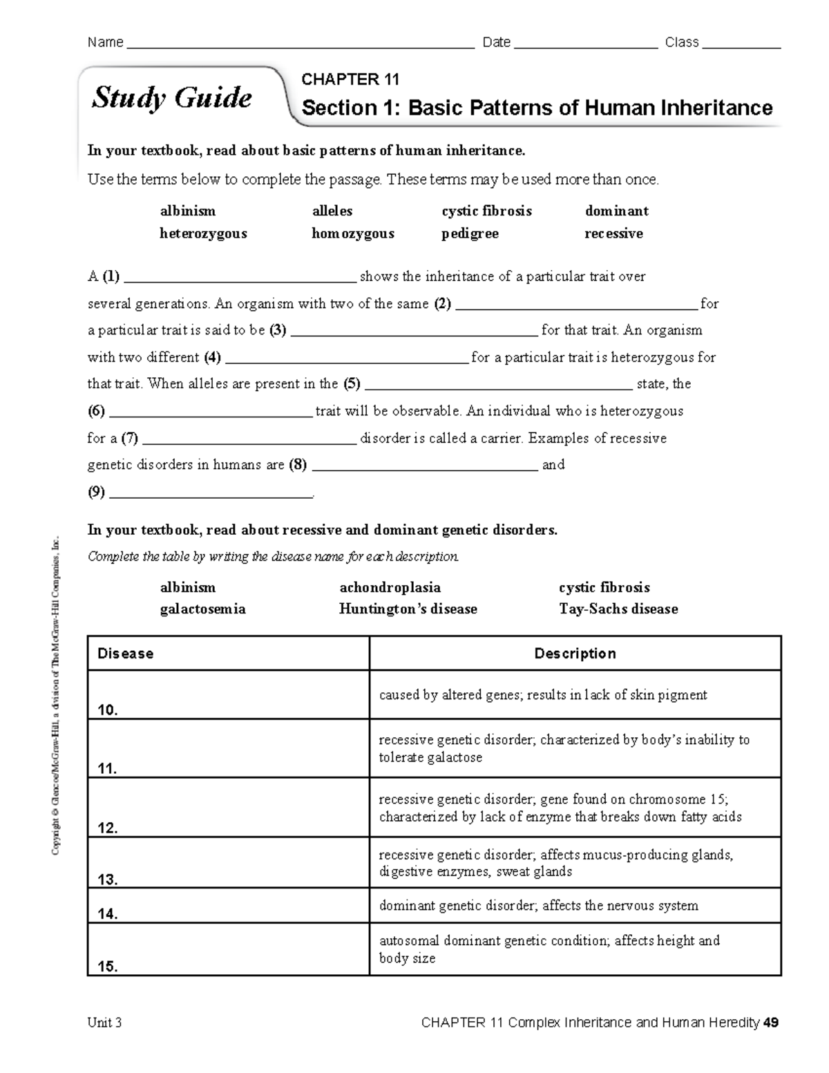 Ch 11 study guide - i need you guys to give me biology answers - Study ...