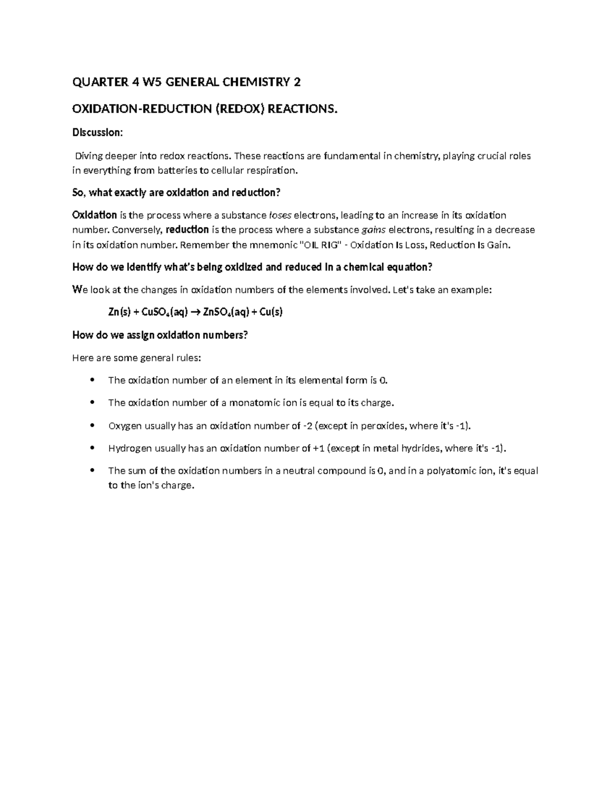 Quarter 4 W5 General Chemistry 2 Copy - QUARTER 4 W5 GENERAL CHEMISTRY ...