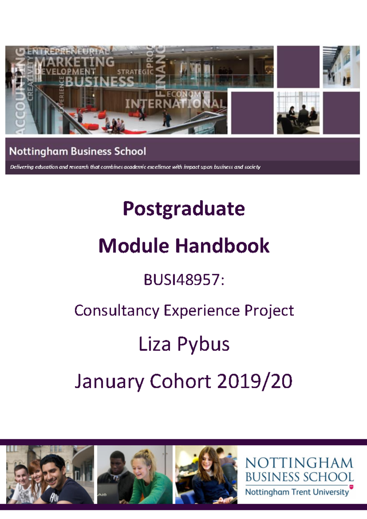 Module handbook October 2020 Consultancy project - Postgraduate Module ...