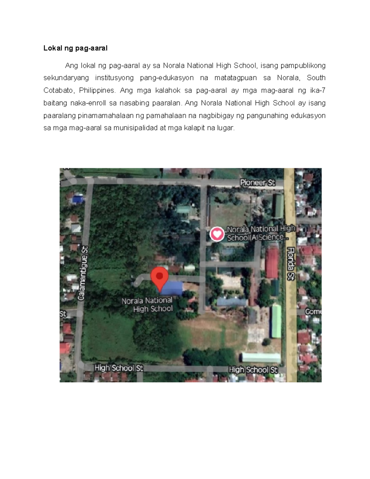 Lokal ng Pag-aaral - Komunikasyon sa Academikong Filipino - Lokal ng ...