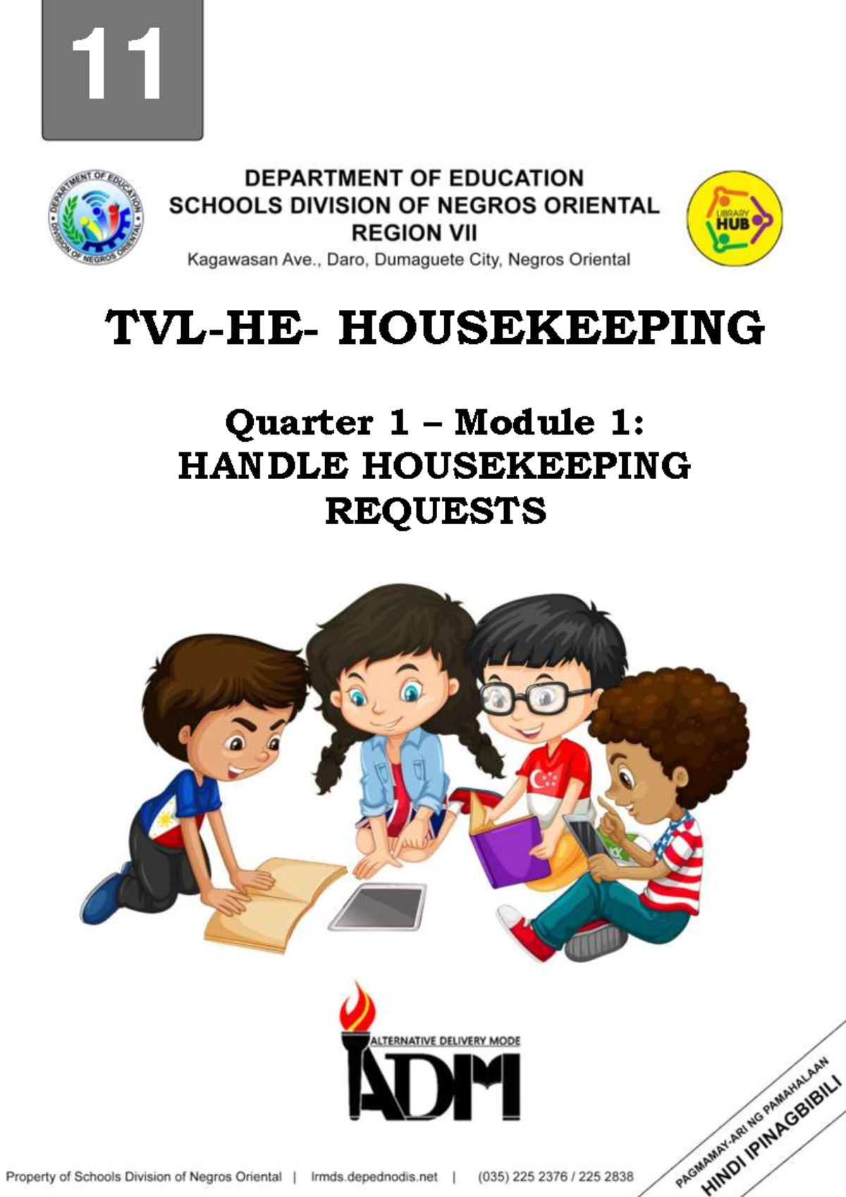 TVL-HE-11 Q1 Module 1: Managing Housekeeping Requests - Studocu