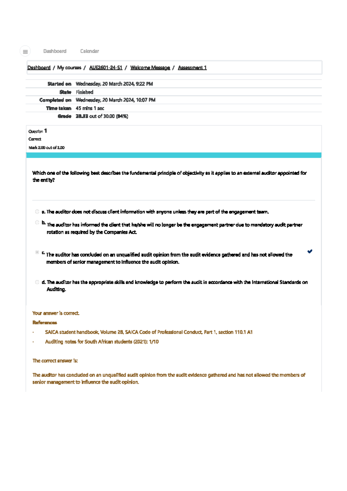 AUE2601 Assignment 1 - Overview and Key Considerations - Studocu