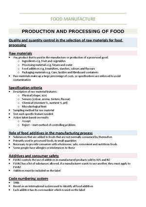 Food Technology Exam Notes: The Australian Food Industry Overview (Ch 1 ...