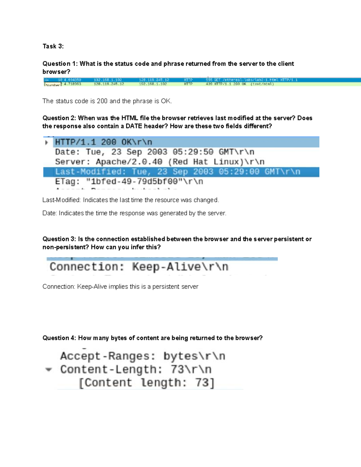 Lab2: HTTP Status Codes and Response Analysis Tasks - Studocu