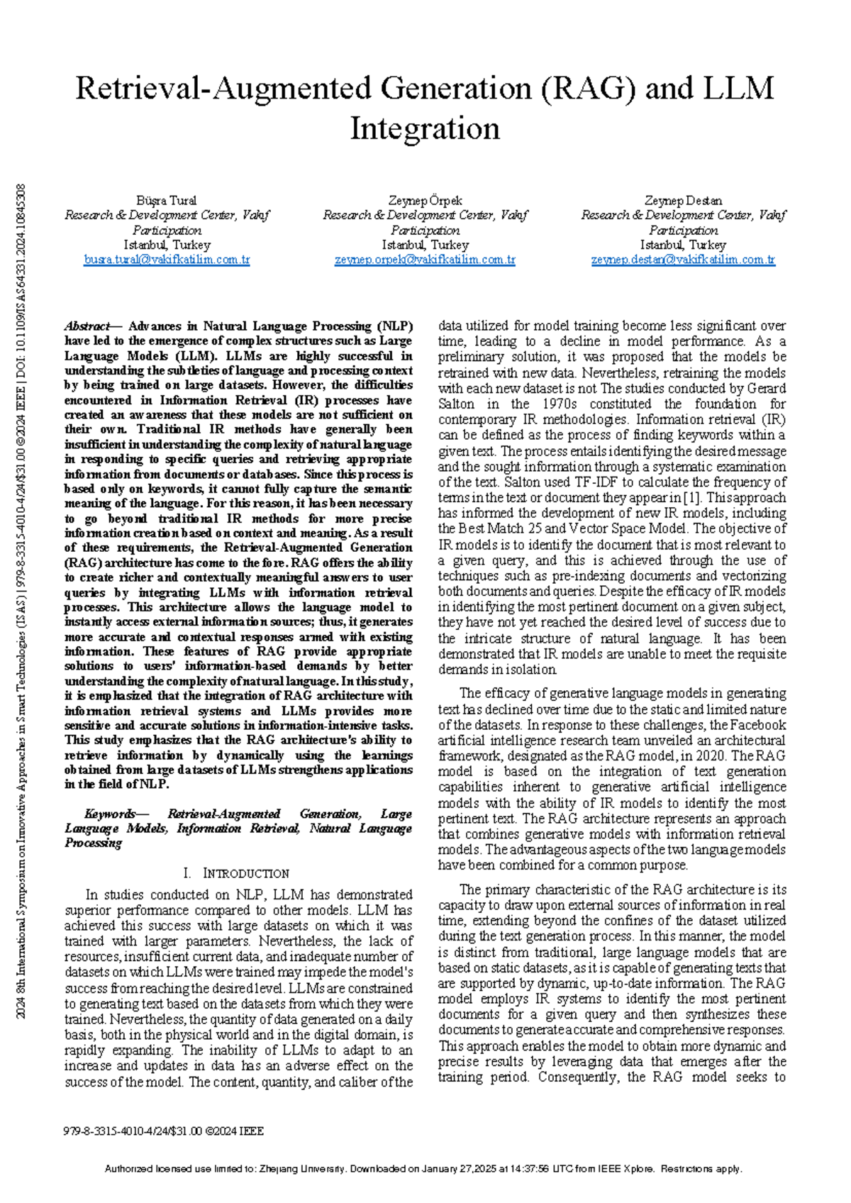 Insights on Retrieval-Augmented Generation (RAG) and LLM Integration ...