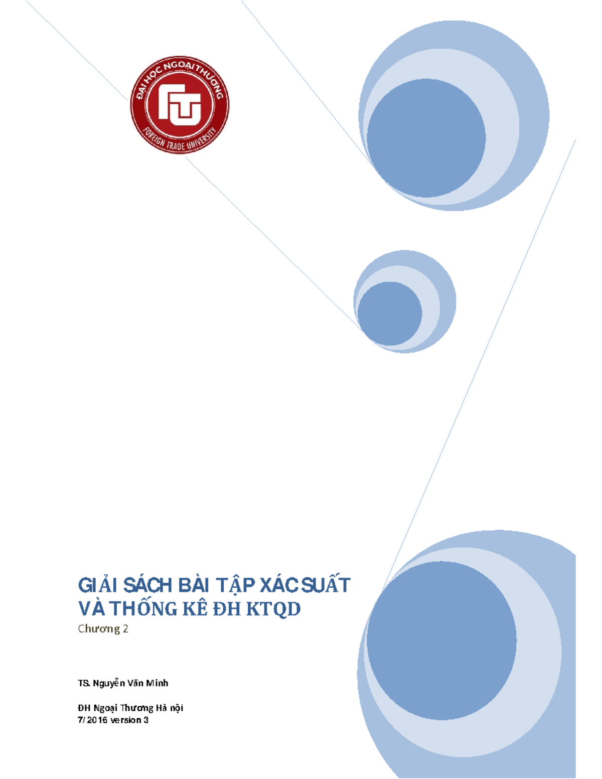 Giai sach bai tap XSTK DH KTQD chuong 2 full v3 - Lý thuyết Xác suất ...