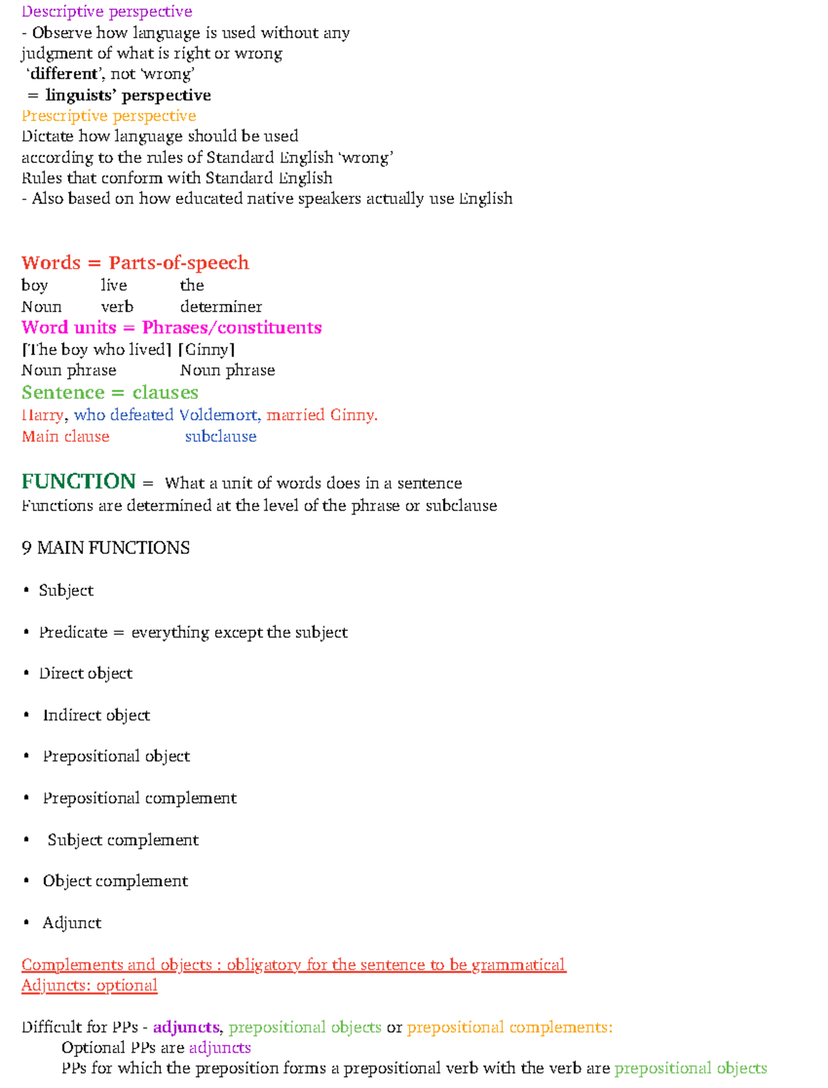 Lezione 1 - 5 - Descriptive perspective Observe how language is used ...