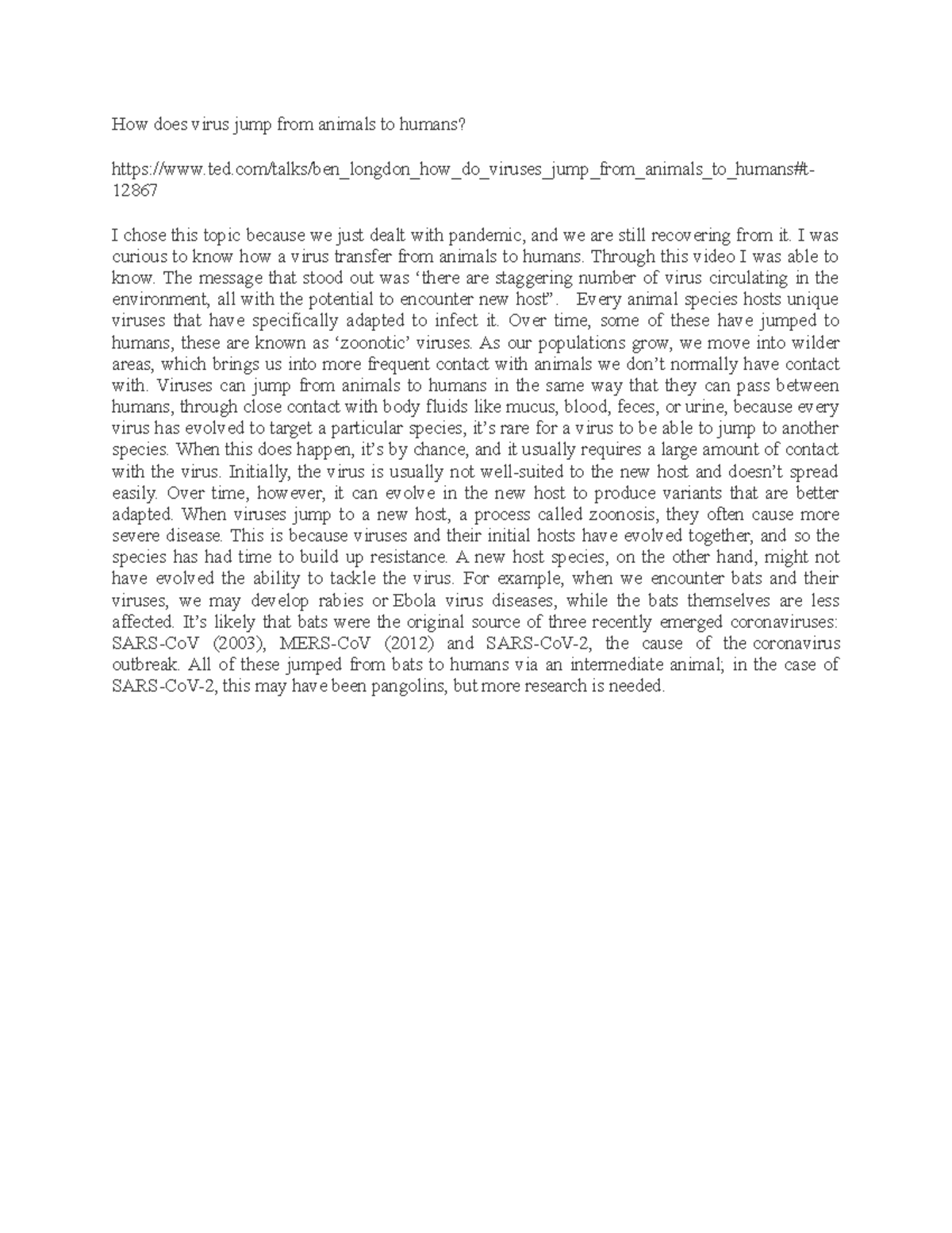 How does virus jump from animals to humans - How does virus jump from ...