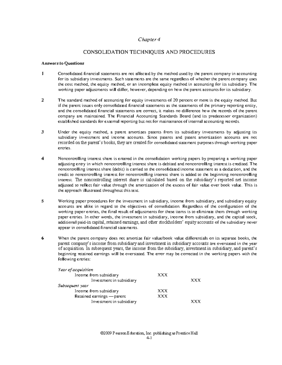 Solution Manual Advanced Accounting 10e by Beams Ch04 - Chapter 4 CONSOLIDATION TECHNIQUES AND ...