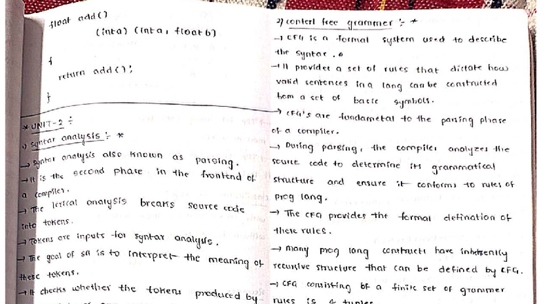 CF 1540 Syntax Analysis and Parsing Techniques: A Comprehensive ...